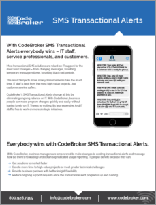 Product Sheet: SMS Transactional Alerts